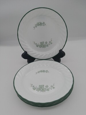 6 Vintage Corelle Callaway Ivy Leaf Vine Pattern Salad Dessert Bread ...