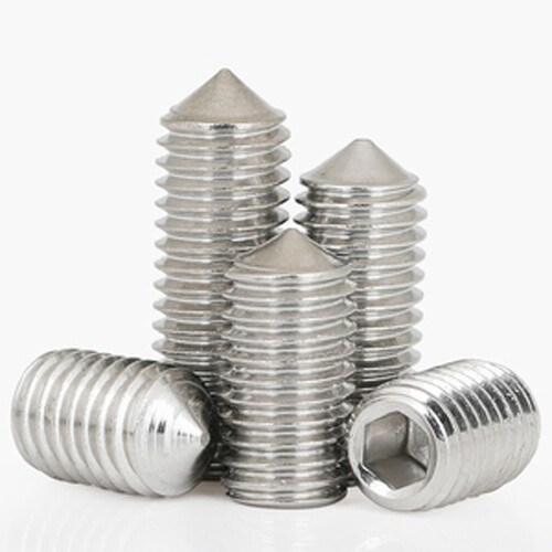 M12 M16 Cone Point Grub Screw Hex Socket Set Screws Stainless Steel | eBay