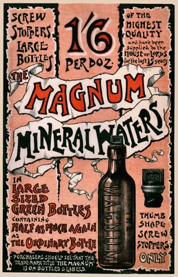 Magnum Mineral Water Ad 11 x 17 Giclee Reproduction Print Premium Matte ...