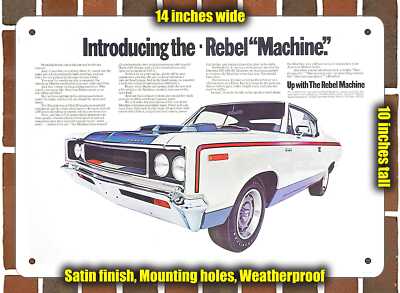 Metal Sign - 1970 Rambler Rebel Machine- 10x14 inches | eBay