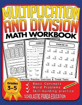 Scholastic Panda Multiplication and Division Math Workbook for 3rd 4th ...