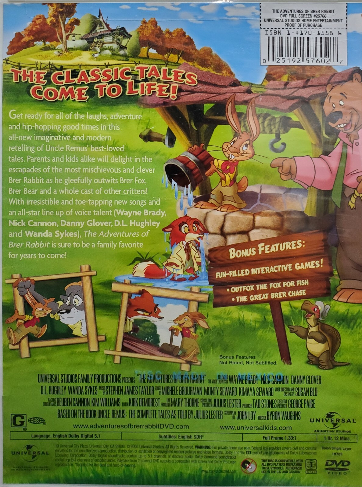 NEW The Adventures of Brer Rabbit (DVD, 2006, Full Screen) | eBay