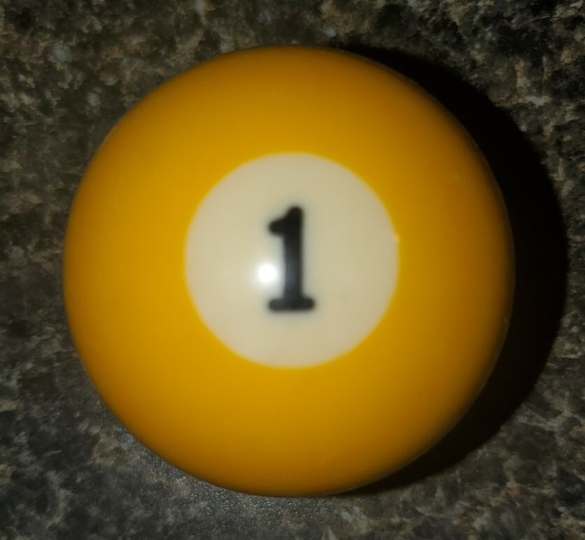 Replacement Pool Ball 1 Ball Solid Yellow Billiard Ball | eBay
