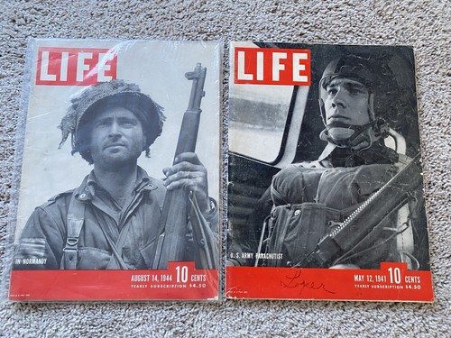 Life Magazine WWII US Paratroopers August 14 1944 May 12 1941 | eBay