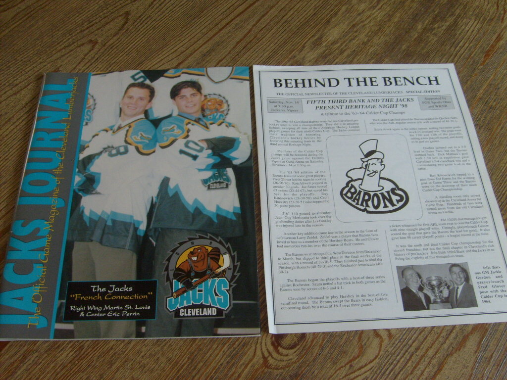 Cleveland Lumberjacks Hockey Magazine 1997 1998 Jacks Journal Martin St ...