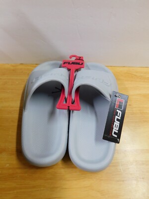 FUBU Men's Plush Comfort Slide Sandals-Lt Grey-Size 7-NWT | eBay