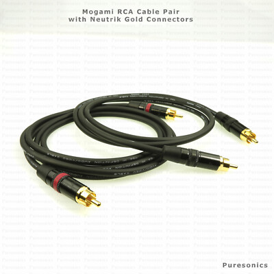 MOGAMI 2964 Hi-Def RCA Cable PAIR with NEUTRIK RCAs. Choose your length ...
