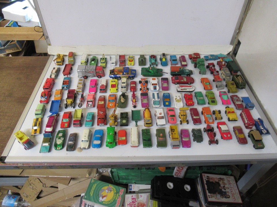 103 x Lesney Vintage Die Cast Toy Job Lot play worn Huge bundle car ...