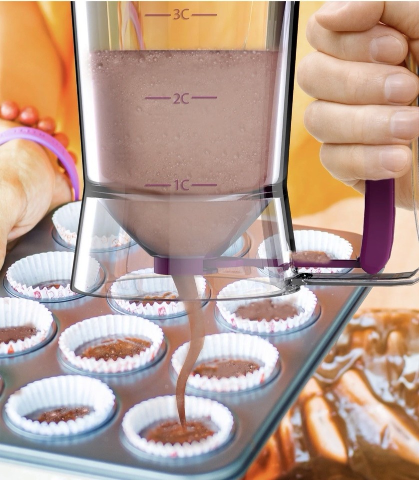 Chef Buddy Pancake Batter Dispenser Kitchen Measuring Baking Tools ...