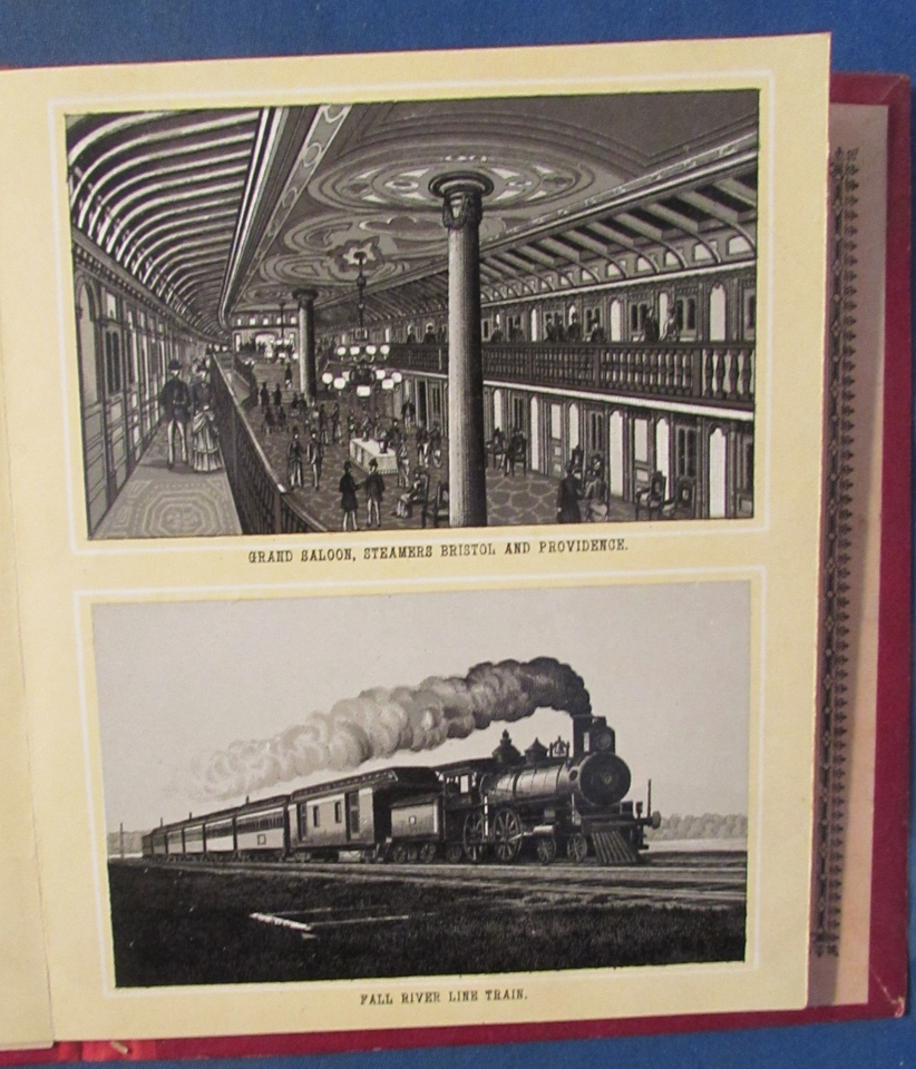 ANTIQUE 1870S VIEWS OF FALL RIVER LINE PHOTO PICTURE BOOKLET STEAMERS ...