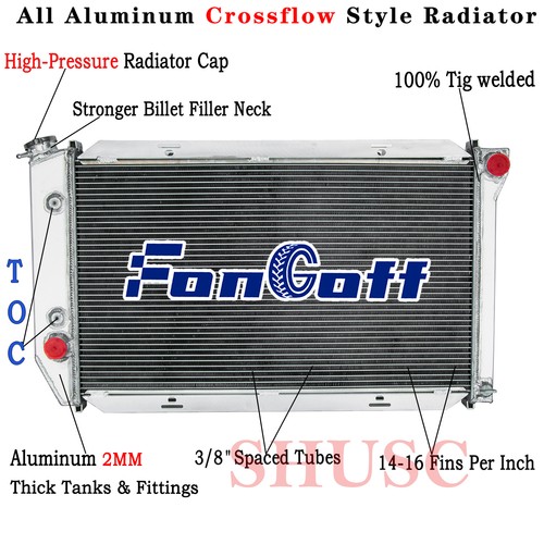 390 3 Row Radiator For 1972-76 Ford Thunderbird Ranchero Mark IV Gran ...