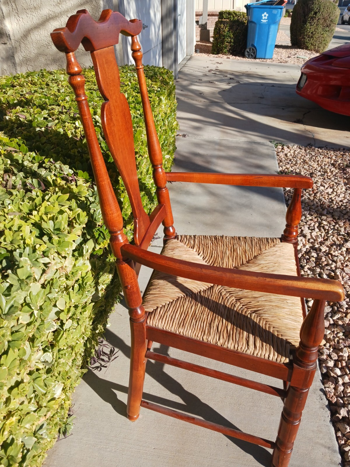 Antique Wood Fiddle Back Sitting Chair | eBay
