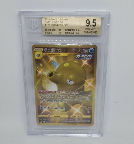 POKEMON OCTILLERY 178/163 BGS GEM MINT 9.5 POP 8 BATTLE STYLES GOLD PSA ...