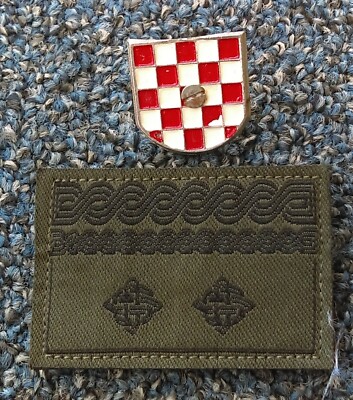 Croatian army, Croatian armed forces, rank patch + Cro Army vintage ...
