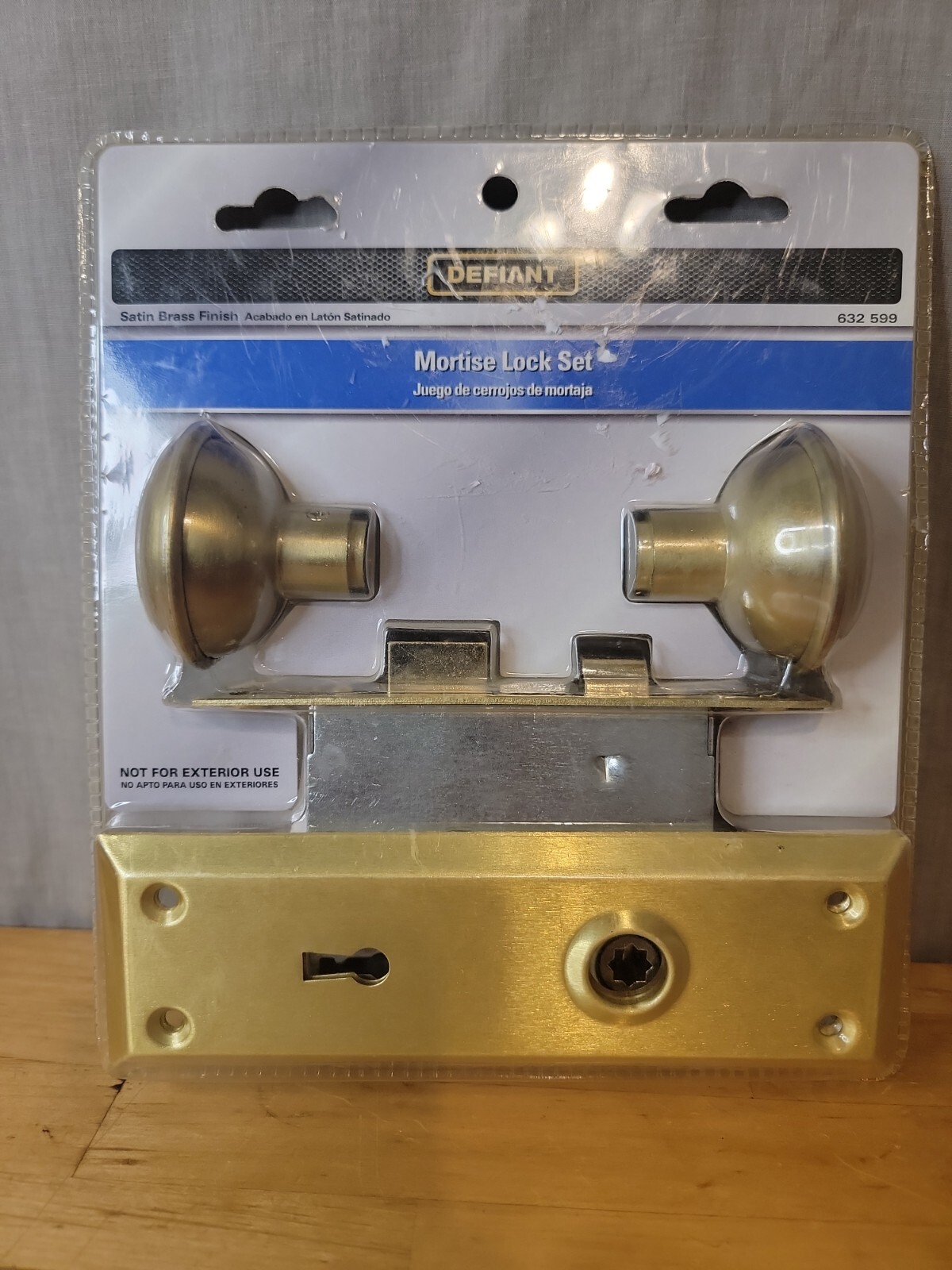 DEFIANT Interior Mortise Lock Set SATIN BRASS FINISH Knobs With Keys ...