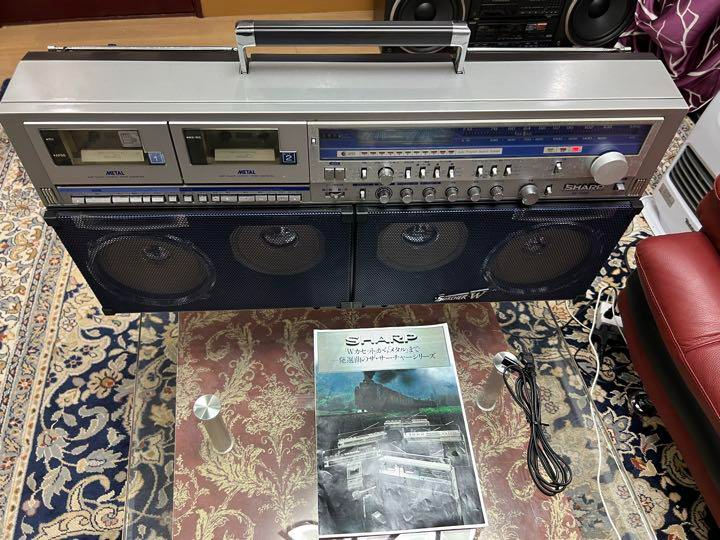 Vintage SHARP GF-1000 THE SEARCHER-W Large Double Boombox Stereo Tape Recorder 1 for sale online ...