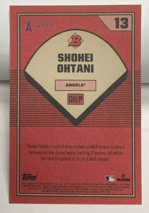 Shohei Ohtani 2021 Topps X 1989 Bowman by Keith Shore #13 - ANGELS - SP ...