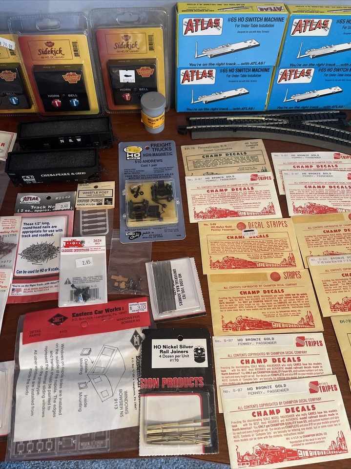 Huge HO Train track Sidekick Cars Decals Switch CM Loads Trucks ...