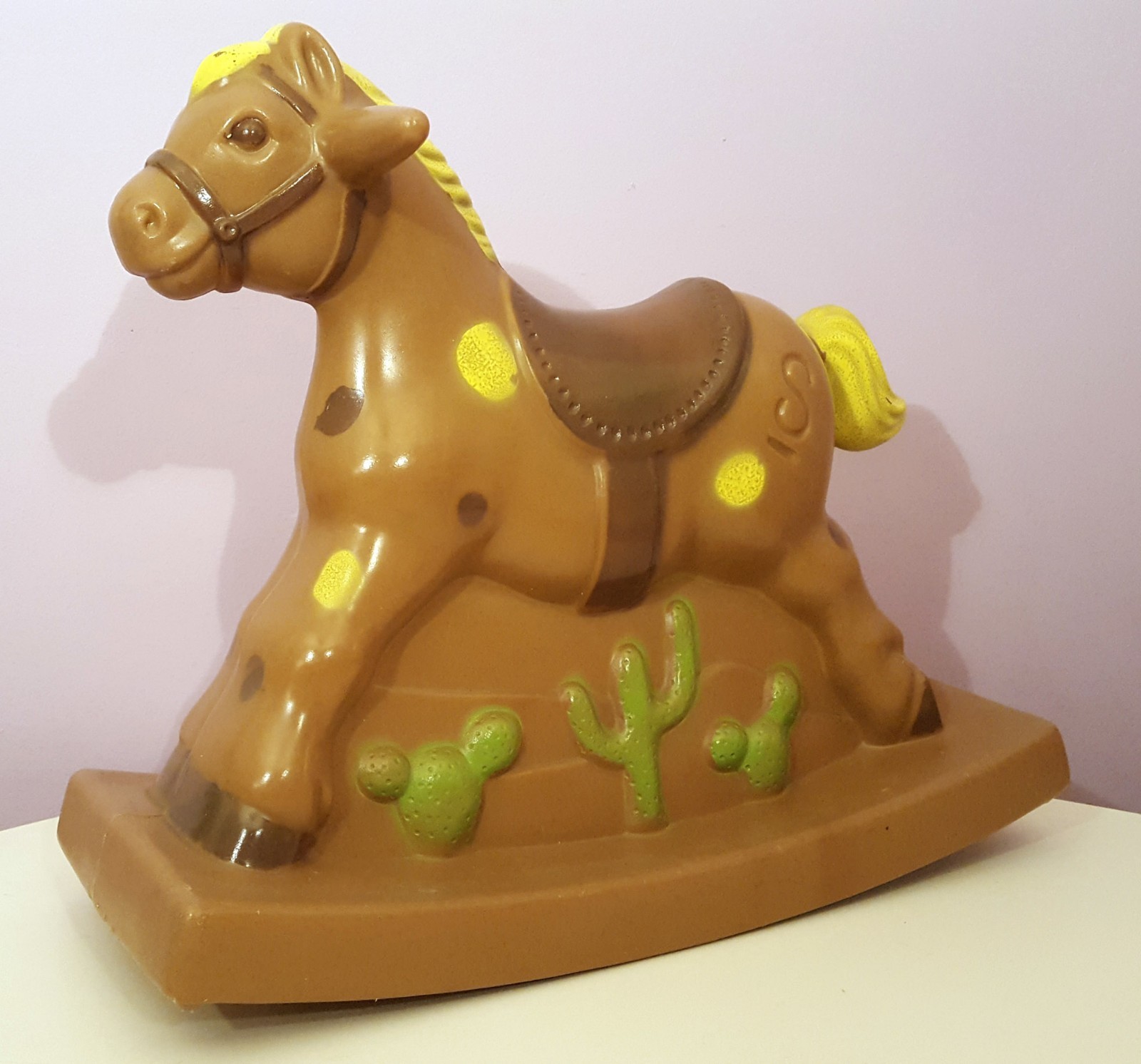 VINTAGE ROCKING HORSE CHILD SIZE KID TOY 1970s 1980s MOLDED PLASTIC ...