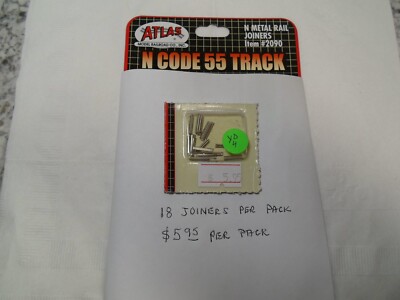 Atlas Code 55 N scale Rail Joiners 18 Joiners in a package | eBay