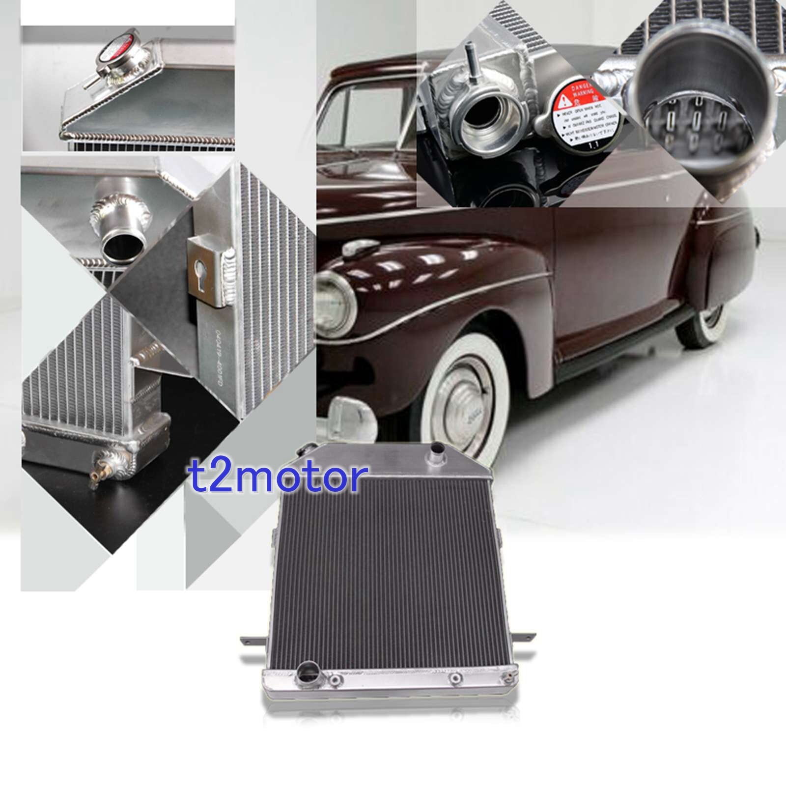 3 Row Aluminum Radiator For 1939 1940 1941 Ford Deluxe FORD ENGINE ...