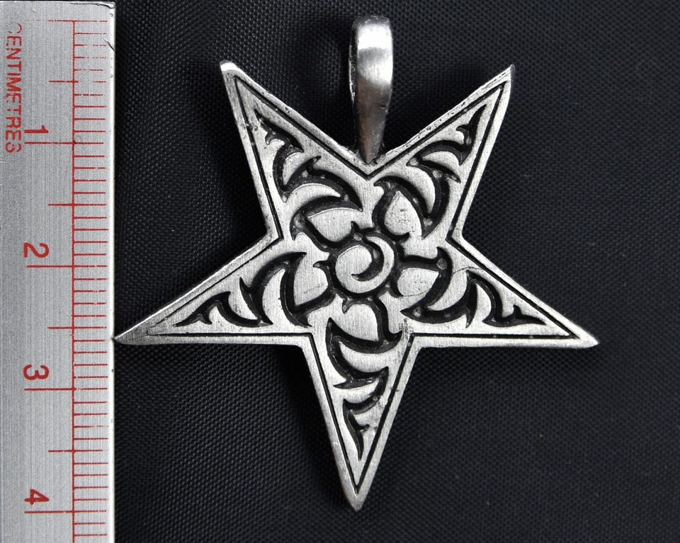 Tribal Star Pewter Pendant adjustable, Gothic Biker Goth Surfer | eBay