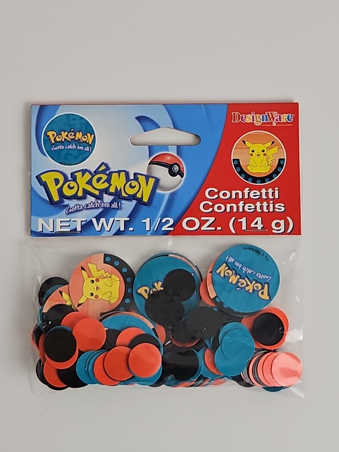 POKEMON PARTY CONFETTI BIRTHDAY PARTY TABLE DECORATION PIKACHU 1/2 OZ ...