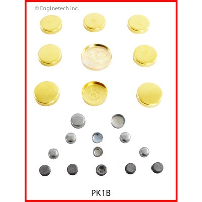 Enginetech Engine Expansion Plug Kit PK1B; Brass for Chevy 262-350 SBC ...