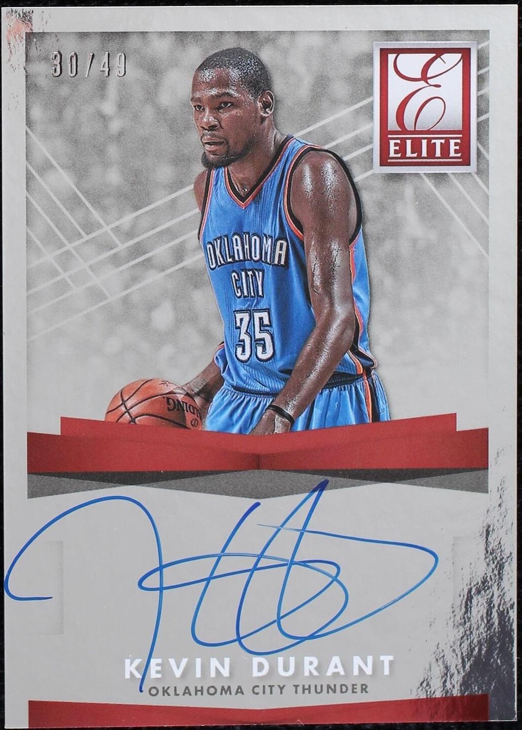 2015-16 Panini Donruss - Elite Signatures Kevin Durant #ES-KD /49 (AU ...