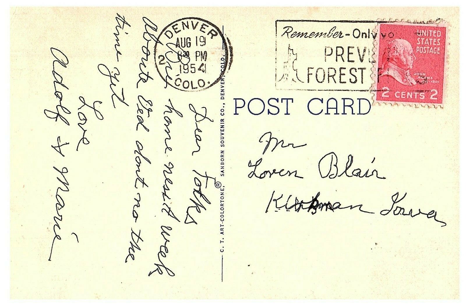 Colorado Artist-Signed REG MANNING Postcard Travel Card Linen Posted ...