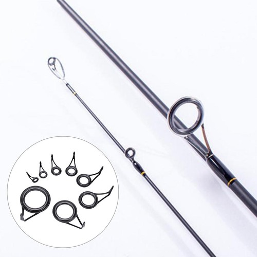 8x Ceramic Fishing Rod Guides Tips Eye Rings Set Fishing Pole Building ...