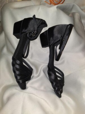 Womens Yokala Black Suede Salsa Ballroom Performance Dance Practice ...