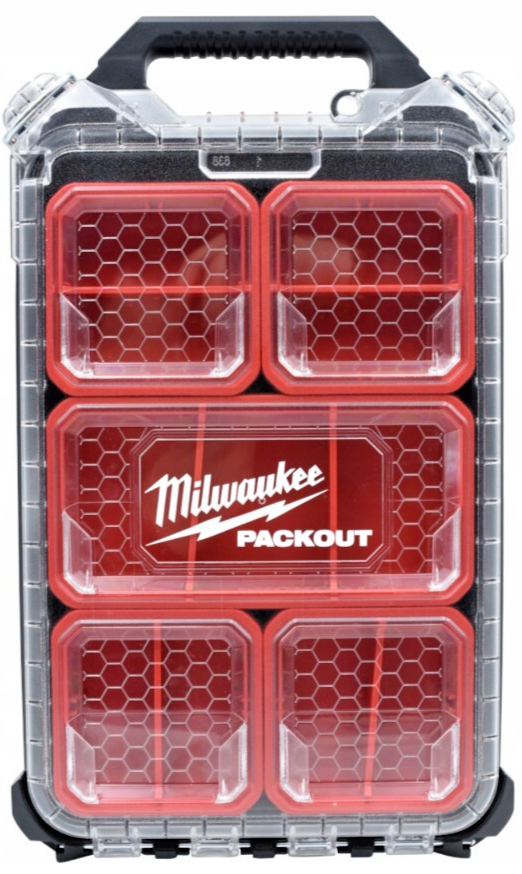 Milwaukee 4932471065 Case PACKOUT Compact Slim Organiser Black Red | eBay