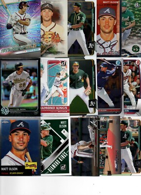 Matt Olson SUPER 25 count BASEBALL Card Lot w/Insert prospect ATLANTA ...
