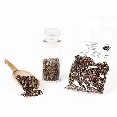 Bunter Pfeffer mit Rosa Beeren, Pfeffer bunt geschrotet ...