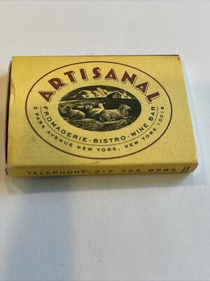 ARTISANAL Bistro restaurant fromagerie cheese matchbox souvenir NYC ...