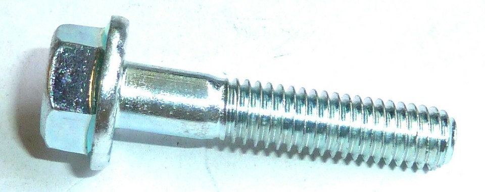M6 x 30 FLANGE HEXAGON HEAD SERRATED METRIC BOLT SET SCREWS ZINC PLATED ...