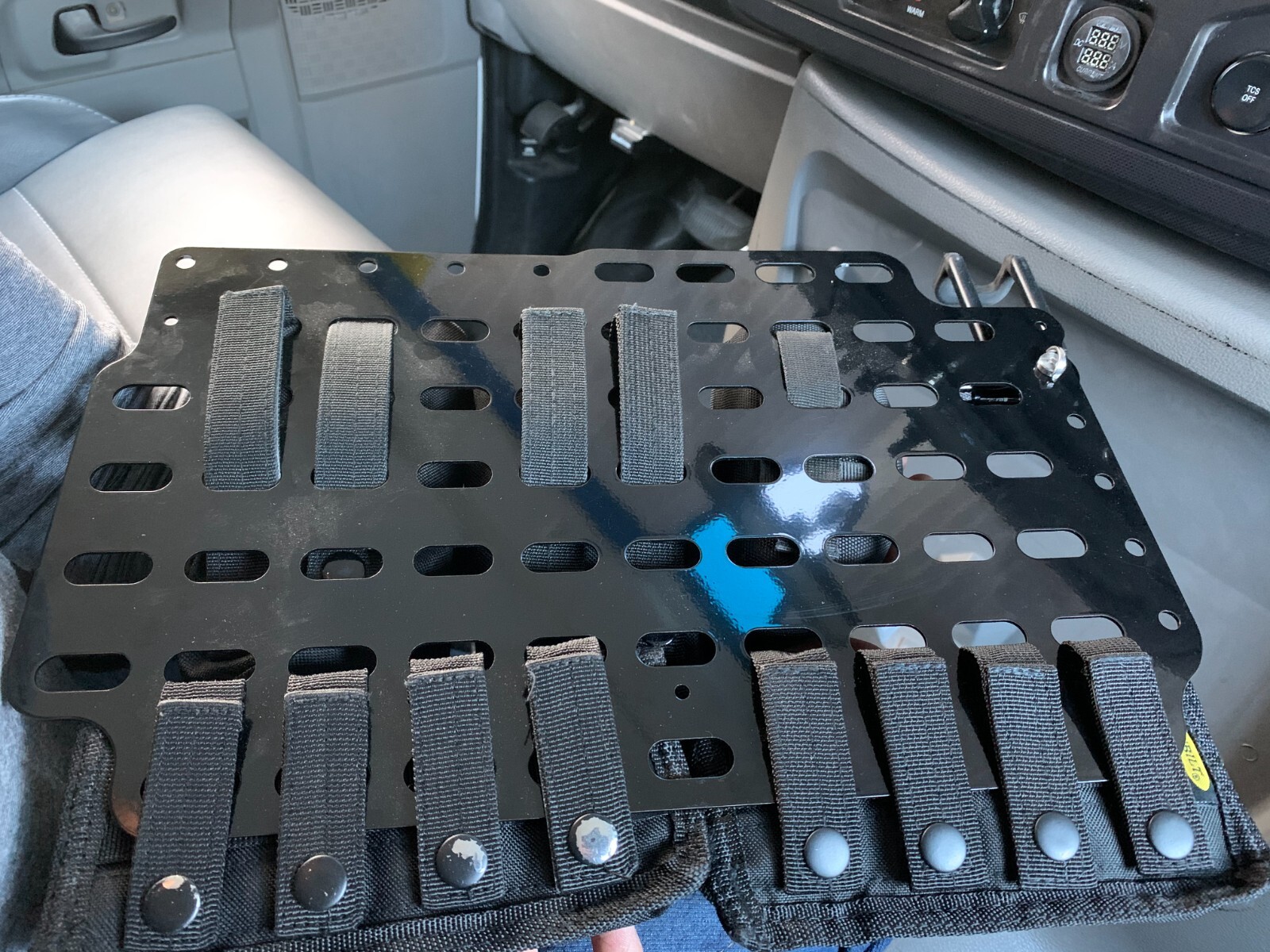 MOLLE PANEL CENTER CONSOLE FORD ECONOLINE VAN 4x4 CELL MOUNT DOGHOUSE ...