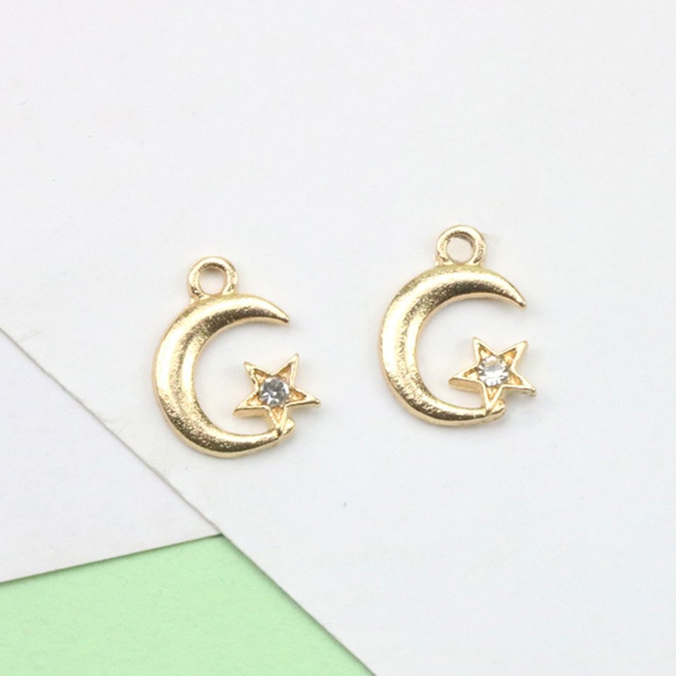 40 Pcs Charms for Jewelry Making Key DIY Accessories Chain Pendants ...
