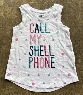 Spotted Zebra Tank Top White Shell Pattern Call Me On My Shell Phone ...