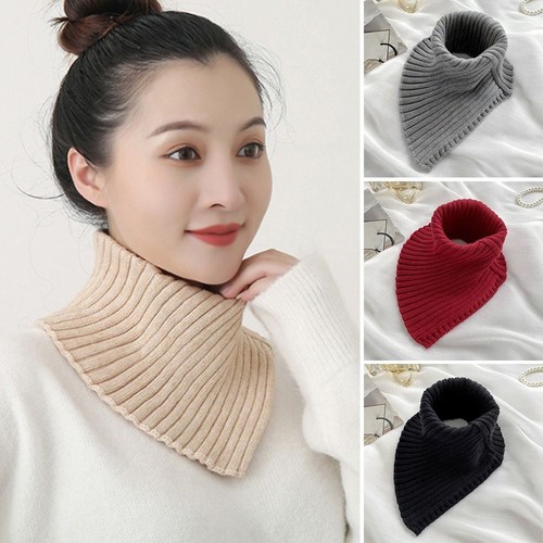 Women Detachable Warm Knitted Fake Collar Turtleneck Neck Warmer Scarf ...
