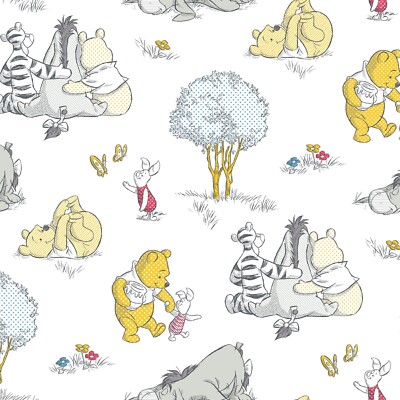 Winnie the Pooh A Togetherish Sort of Day 100% Cotton Fabric by 1/2 of ...