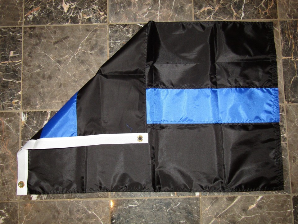 2x3 Embroidered Police Thin Blue Line 210D Nylon Flag 2'x3' 2 clips | eBay