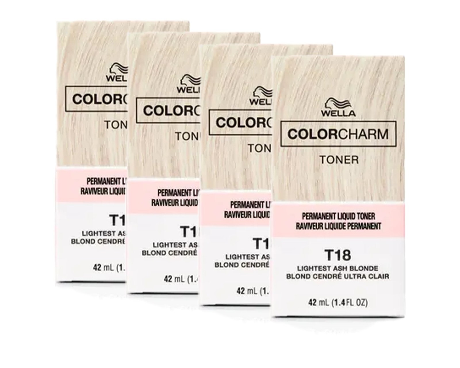 Wella Color Charm Permanent Liquid Toner T18 Lightest Ash Blonde 1.4oz ...