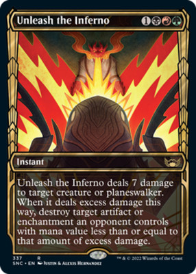 Unleash the Inferno - Showcase Light Play, English Magic the Gathering ...