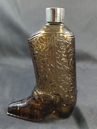 Vintage Avon Wild Country Cowboy Brown Glass Boot Cologne Bottle ...