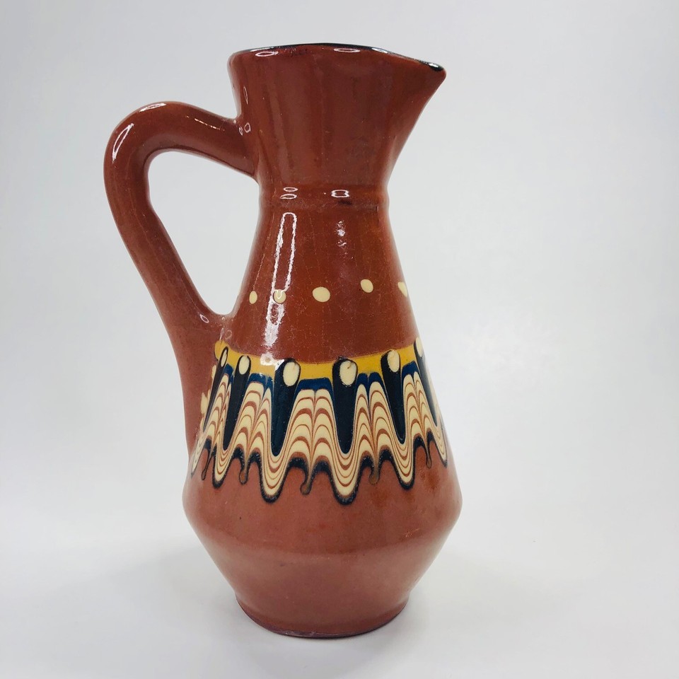 Bulgarian Troyan Redware Pottery Cruet – Peacock’s Eye – c. 1960s | eBay