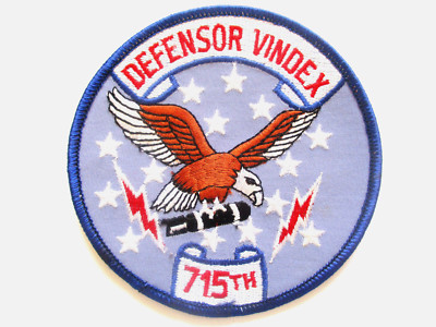 4" AIR FORCE USAF 715TH FIGHTER PILOT BOMB SQUADRON PATCH DEFENSOR ...