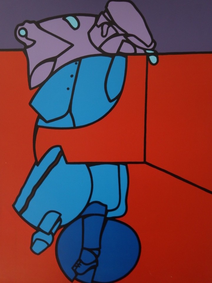 Valerio Adami Pop Art Abstract Vintage Lithographic Poster 1970s ...