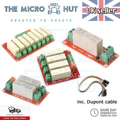 SSR DC-DC Solid State Relay 5A 5-220VDC Module HIGH Trigger 1ch 2ch 4ch ...